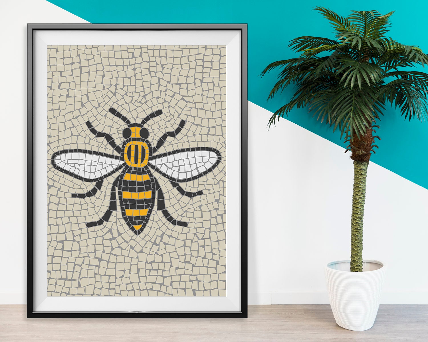 Manchester Bee Mosaic Vector Illustration | Etsy UK