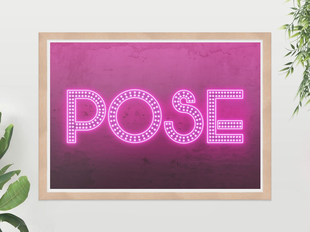 Live, Work, Pose! - Pose Series Inspired Neon Sign Print - Etsy
