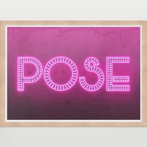 Live, Work, Pose! - Pose Series Inspired Neon Sign Print - Etsy