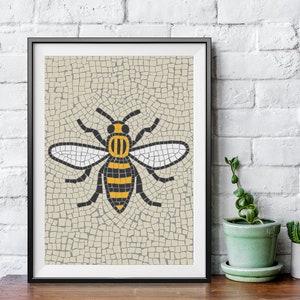 Manchester Bee Mosaic Vector Illustration | Etsy UK