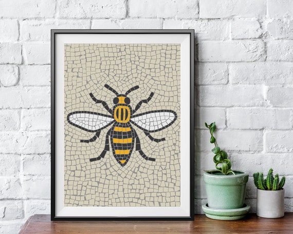 Manchester Bee Mosaic Vector Illustration | Etsy UK