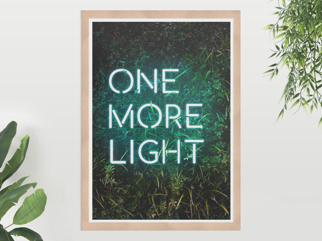 One More Light Linkin Park Inspired Neon Sign Print - Etsy
