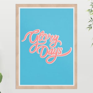 Glory Days Bruce Springsteen Inspired Vector Illustration - Etsy