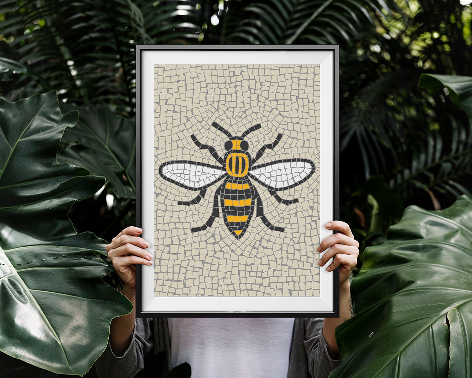 Manchester Bee Mosaic Vector Illustration | Etsy UK