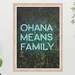 Ohana Means Family Disney Inspired Neon Sign Print - Etsy