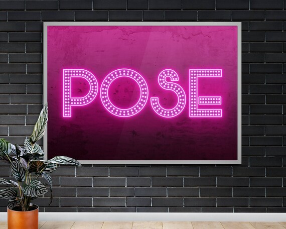 Live Work Pose Pose Series Inspired Neon Sign Print | Etsy