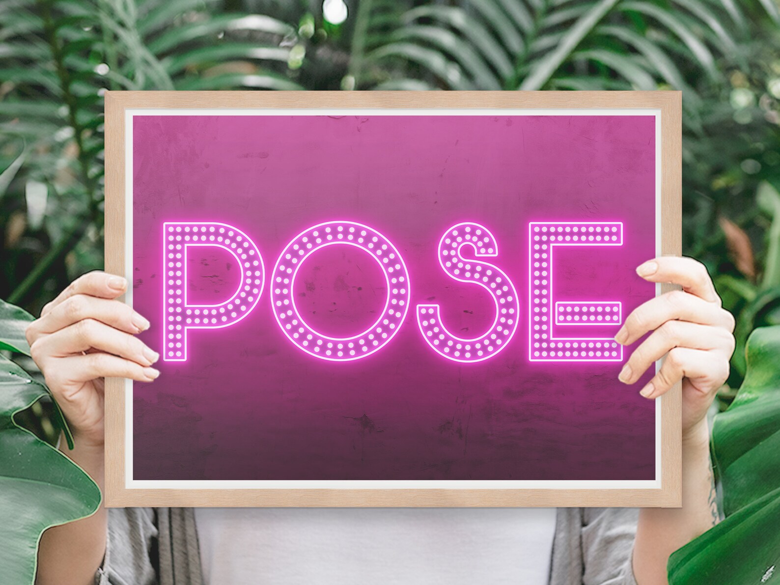Live, Work, Pose Pose Series Inspired Neon Sign Print - Etsy