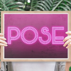 Live, Work, Pose! - Pose Series Inspired Neon Sign Print - Etsy