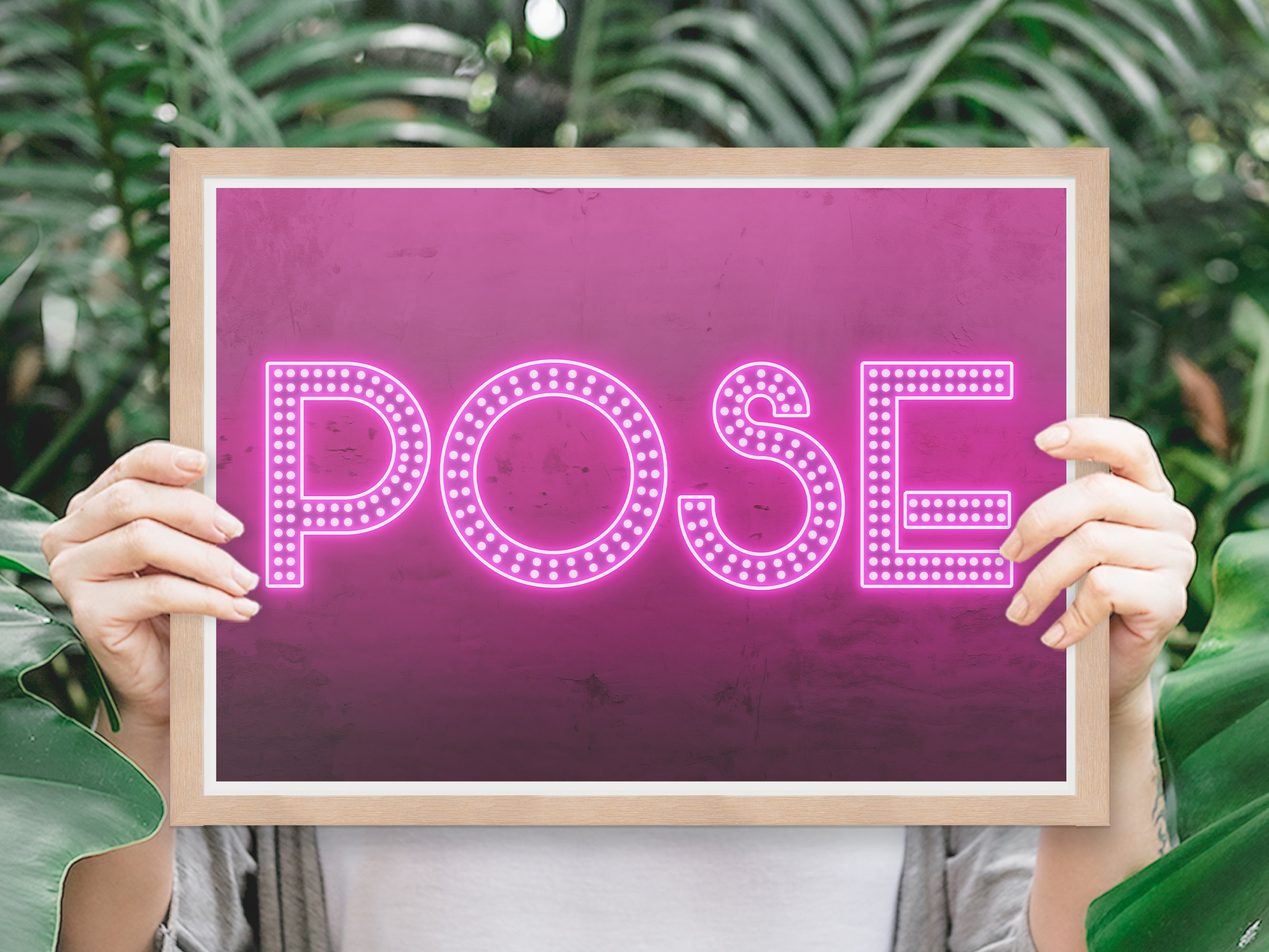 Live, Work, Pose Pose Series Inspired Neon Sign Print - Etsy