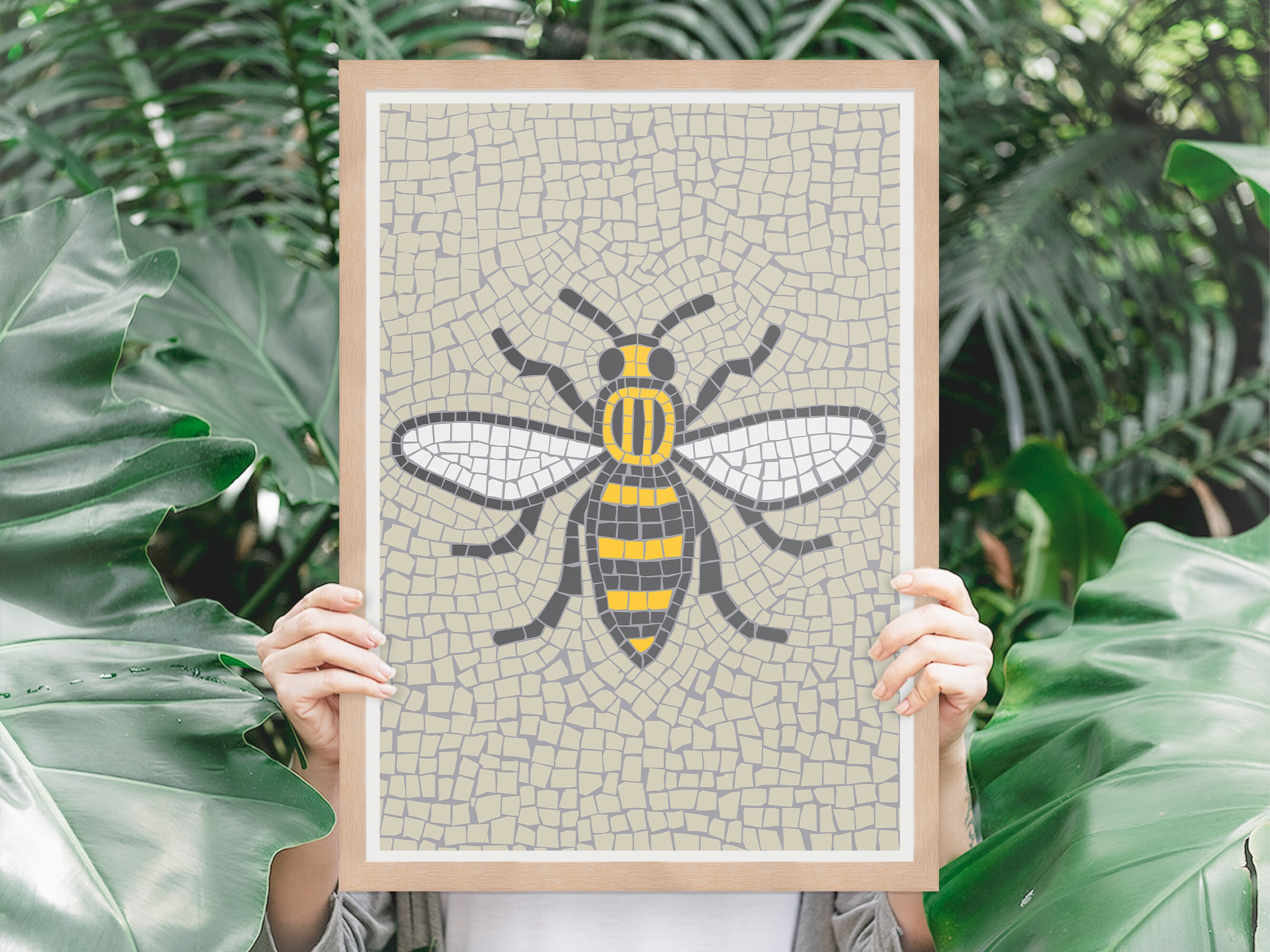 Manchester Bee Mosaic Vector Illustration - Etsy UK