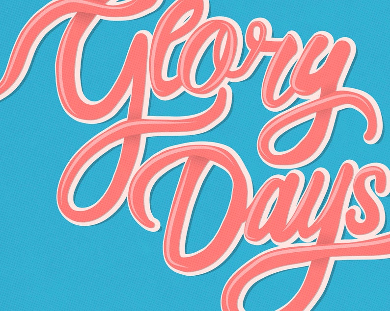 Glory Days Bruce Springsteen Inspired Vector Illustration - Etsy