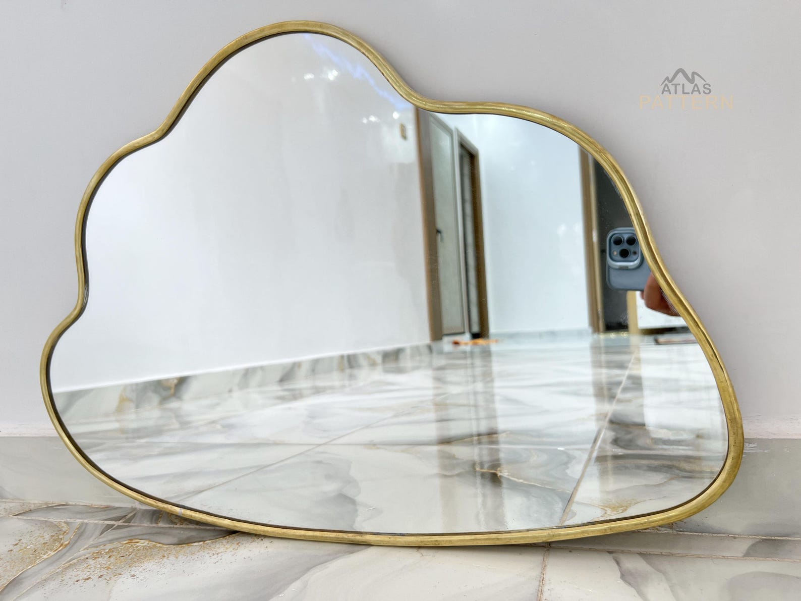 Cloud Shaped Mirror for Nursery, Large White Wall Mirror, Full Length ...