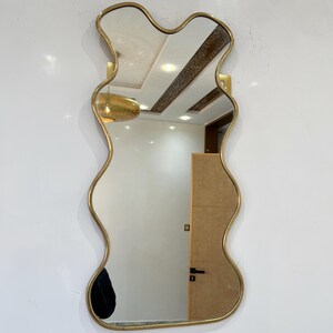 Wavy Wall Mirror, Full-size Wavy Mirror, Bathroom Mirror, Tall Mirror ...