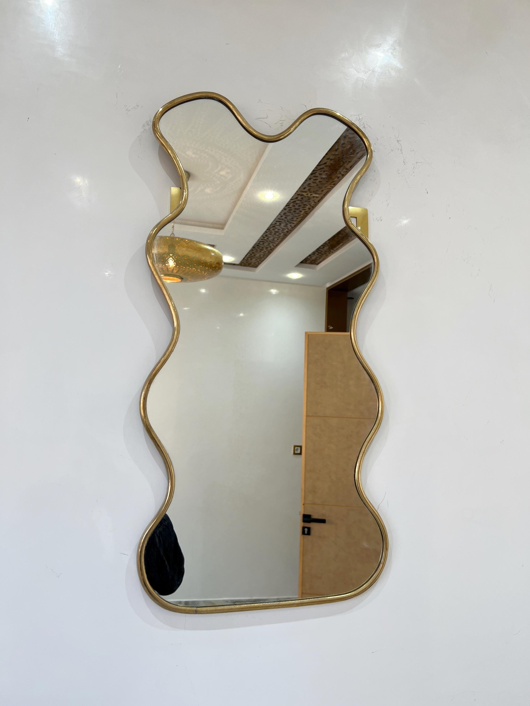 Wavy Wall Mirror, Full-size Wavy Mirror, Bathroom Mirror, Tall Mirror ...