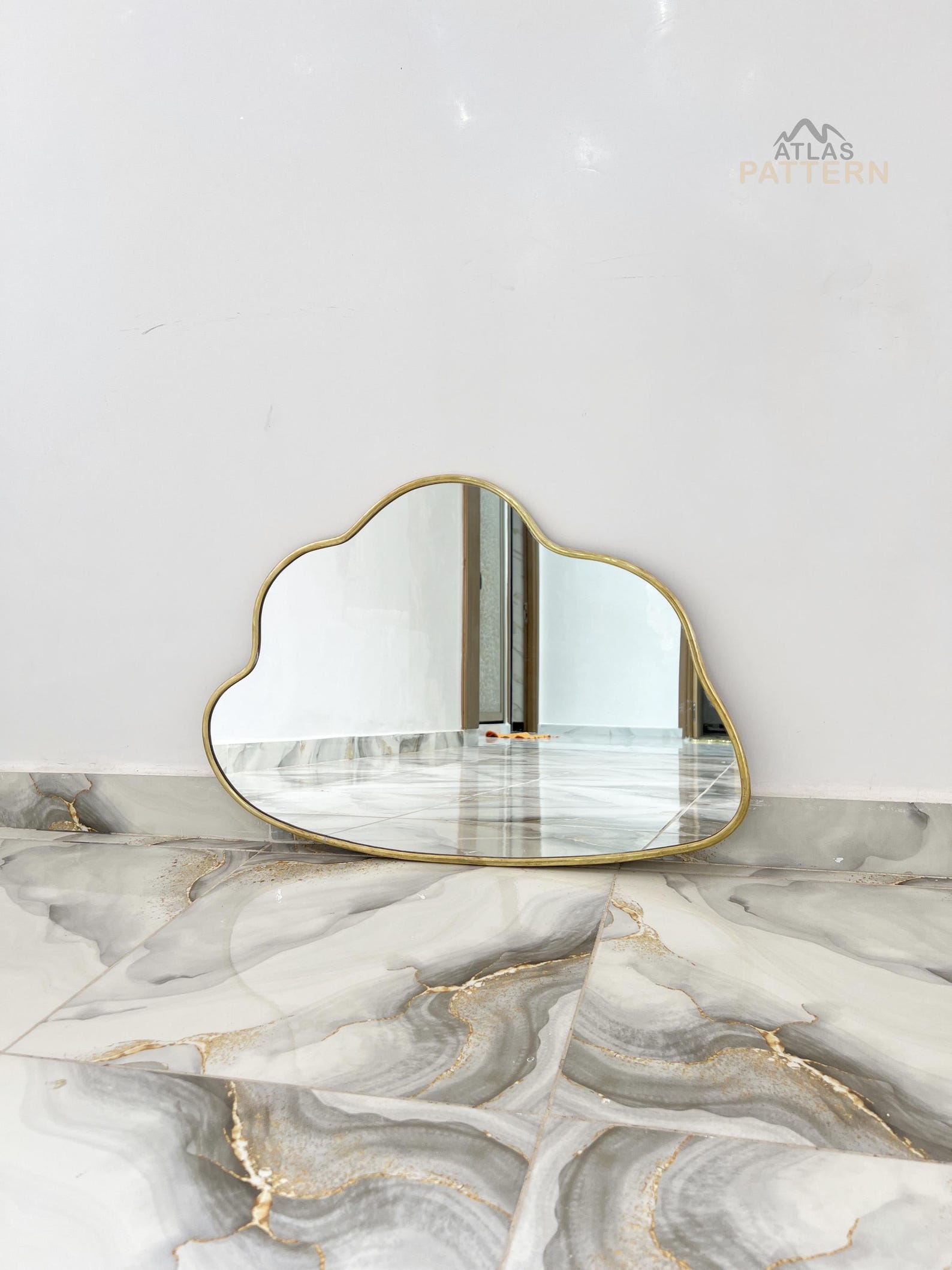 Cloud Shaped Mirror for Nursery, Large White Wall Mirror, Full Length ...