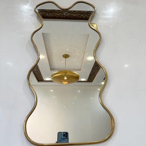 Wavy Wall Mirror, Full-size Wavy Mirror, Bathroom Mirror, Tall Mirror ...