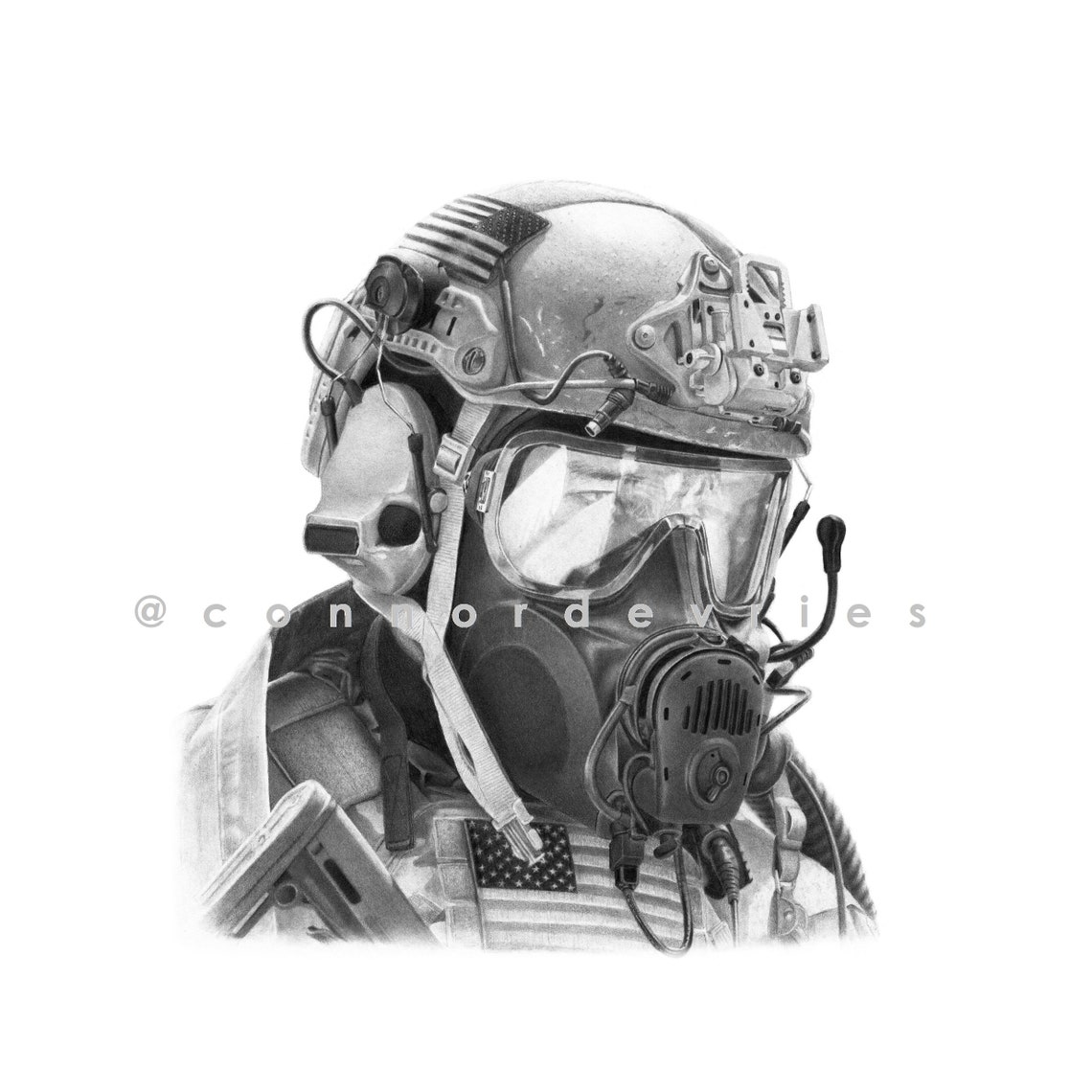Fine Art Print of Original Pencil Drawing Police Military - Etsy
