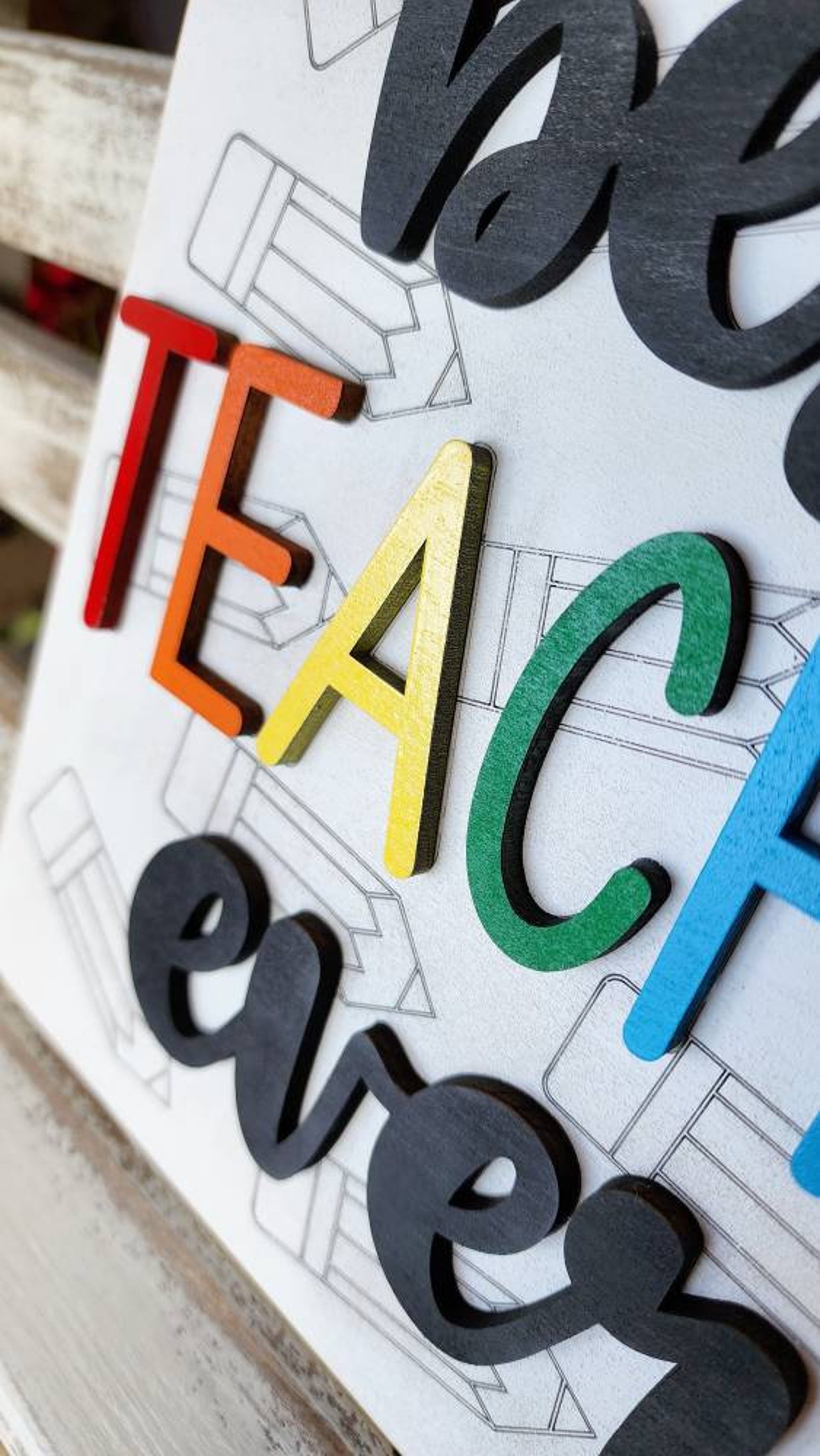 Best Teacher Ever Sign. Teacher Appreciation Week. - Etsy
