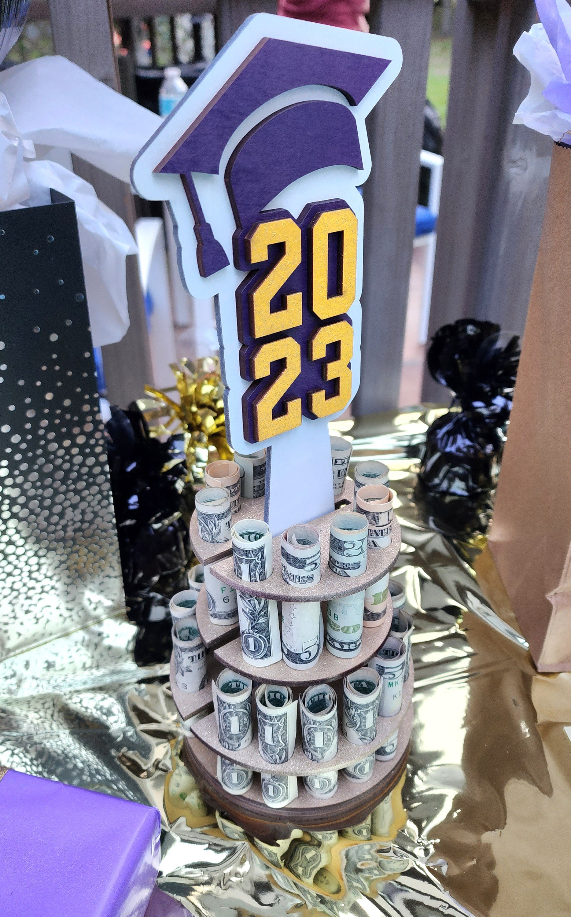 Graduation Cash Cake. Money Tree for Graduate. Custom Graduate Gift. - Etsy