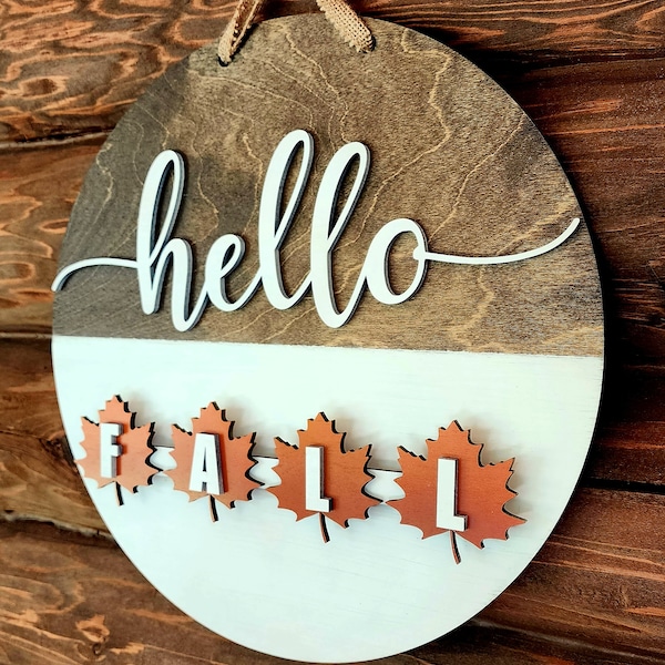 Interchangeable Seasonal Hello Sign - Etsy
