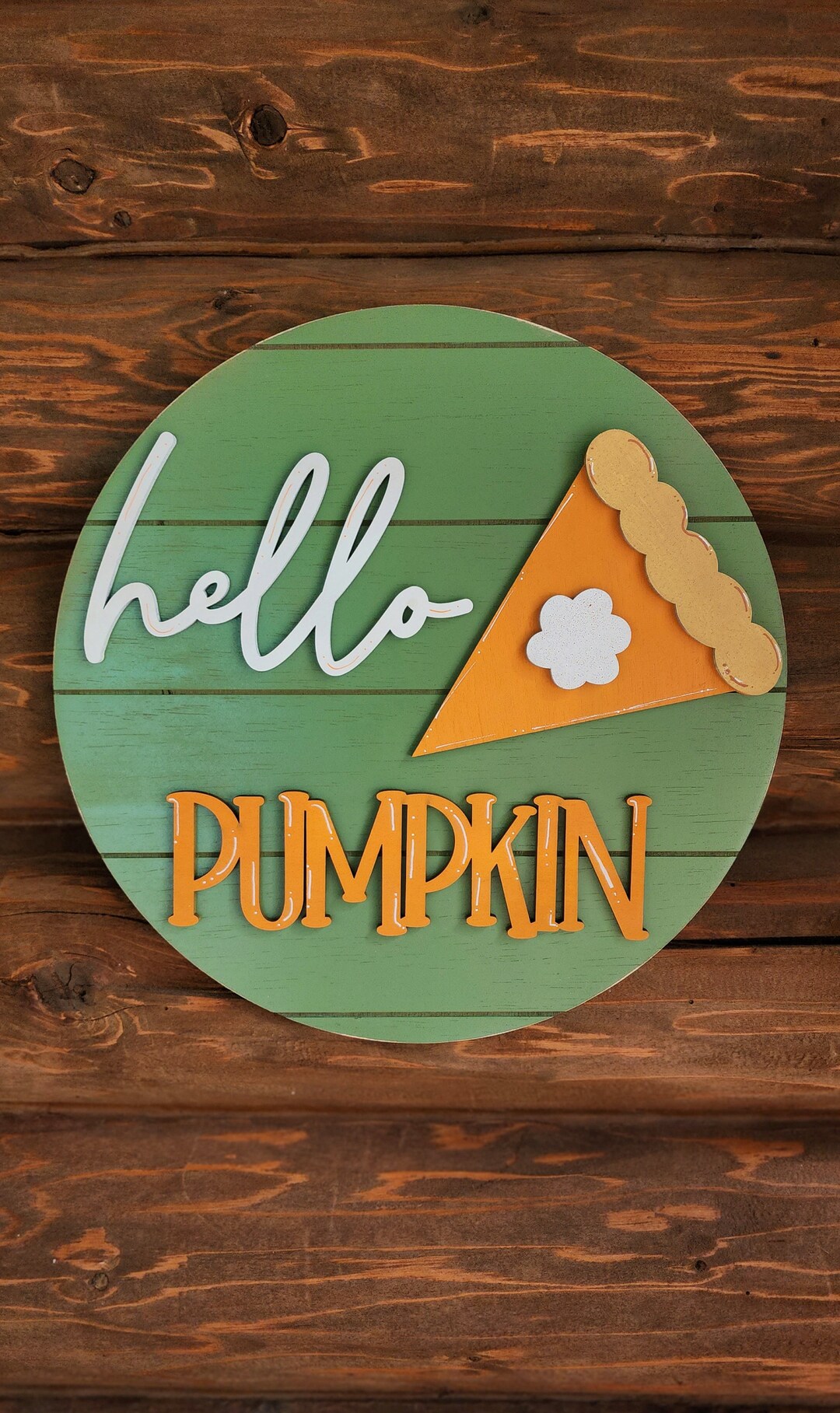 Hello Pumpkin Door Sign | Fall Door Hanger | - Etsy