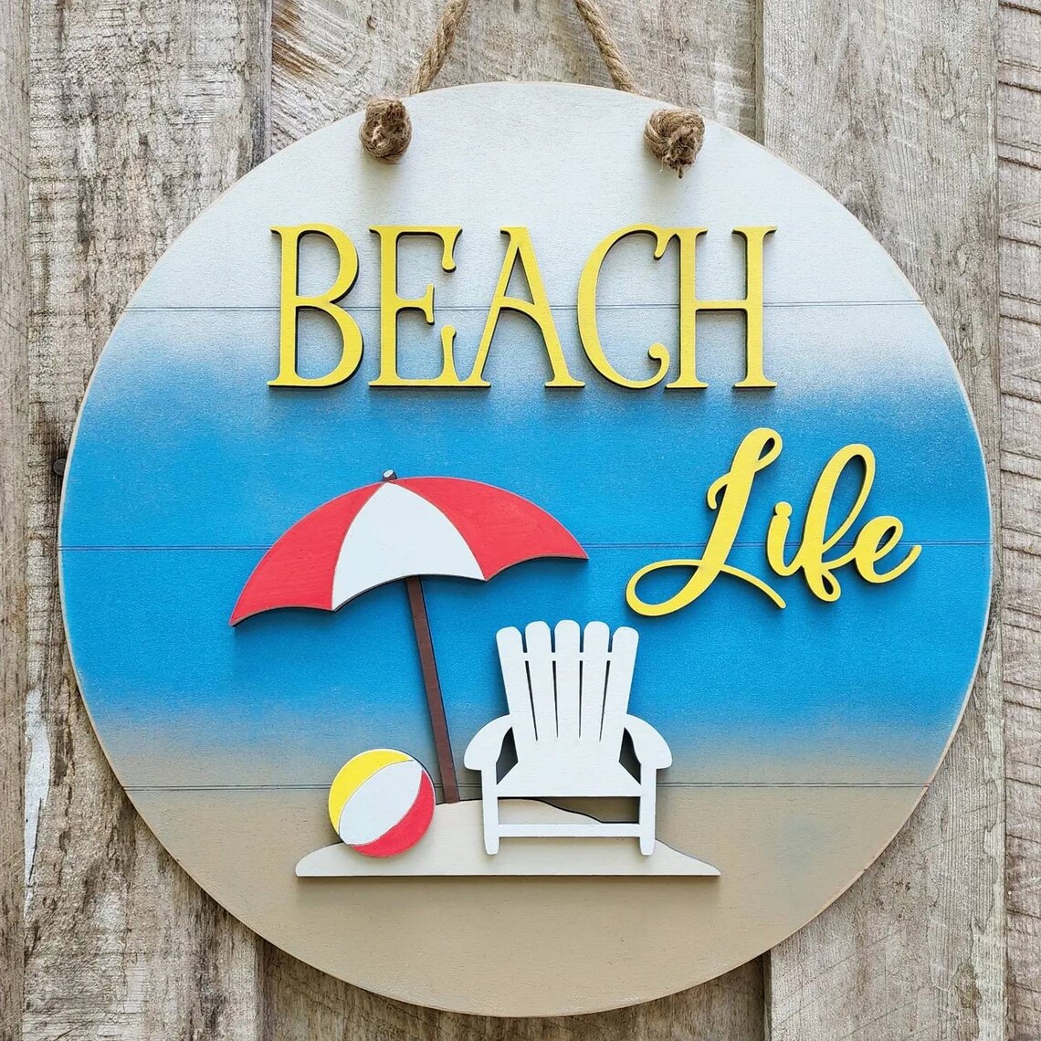 Beach Life Door Sign. Summer Decor Sign. Beach House Sign. - Etsy