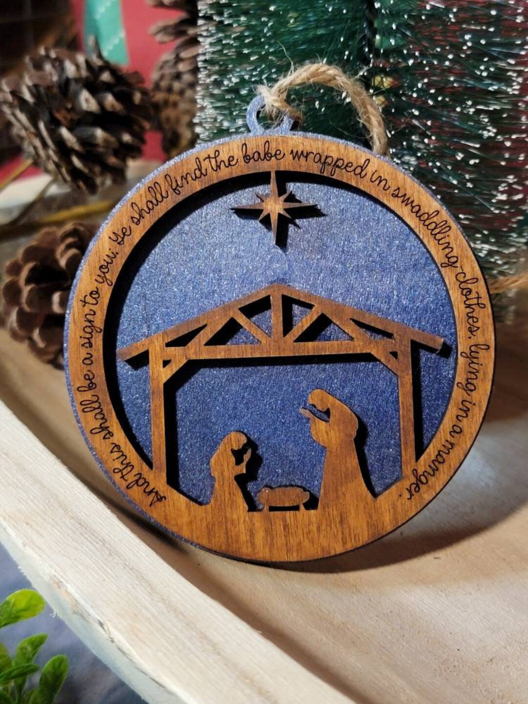 Nativity Ornament Set | 4 Piece Christmas Ornament Set | Nativity ...