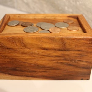 Magic Coin Bank. Handmade Oak Coin Bank. Coin Bank. - Etsy