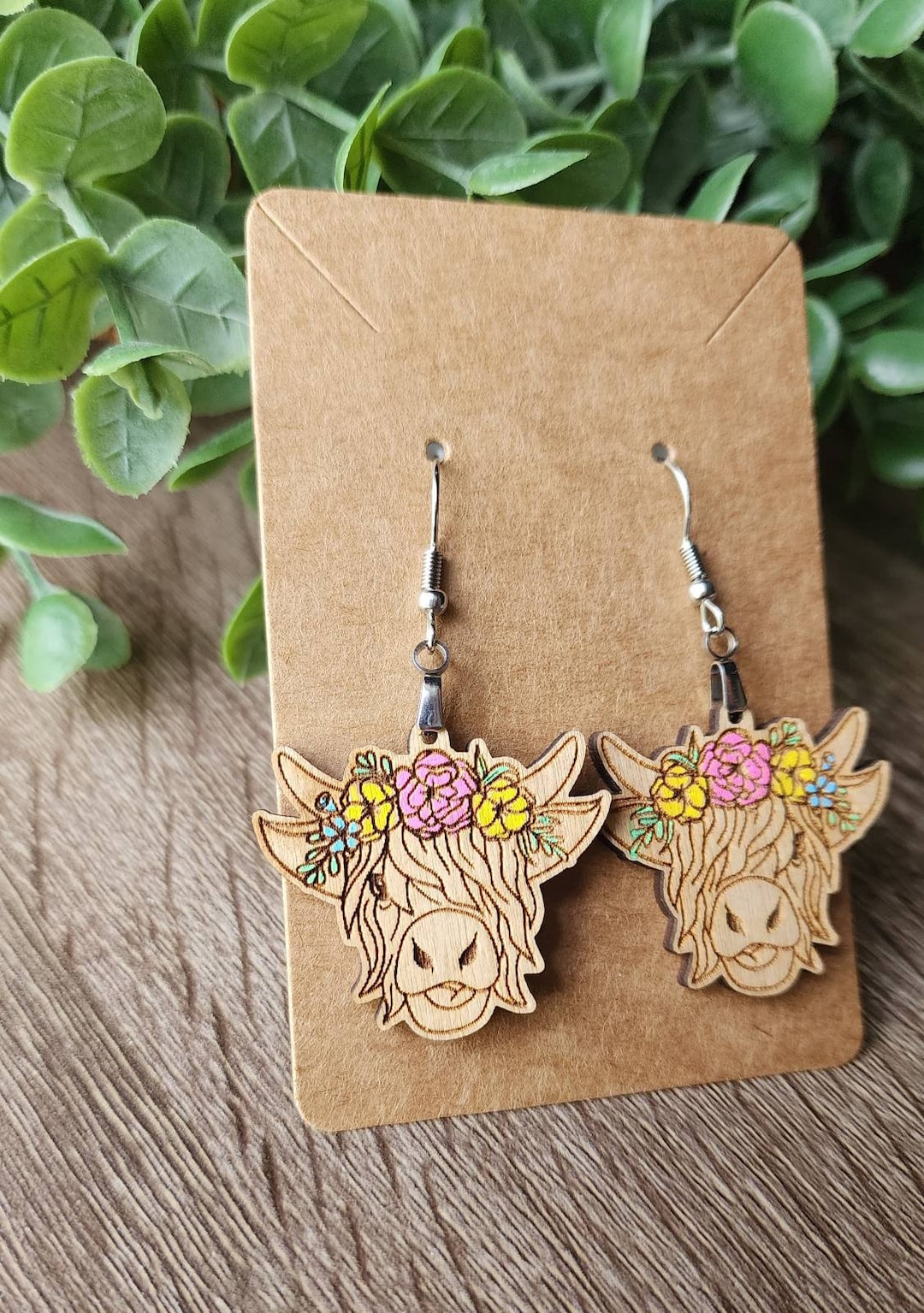 Highland Cow Earrings. Cow Earrings. Mini Moo Earrings. - Etsy