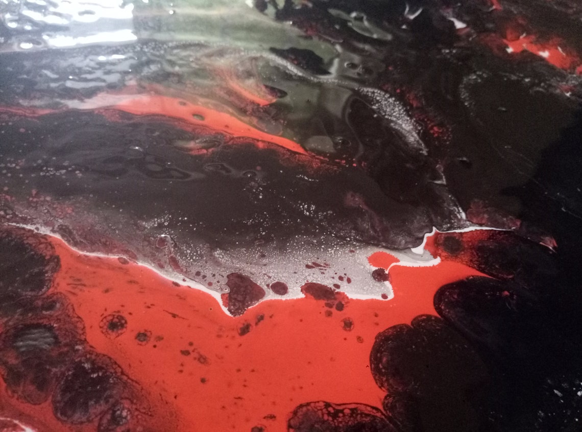 Miniature fluid art Small abstract painting Original acrylic | Etsy