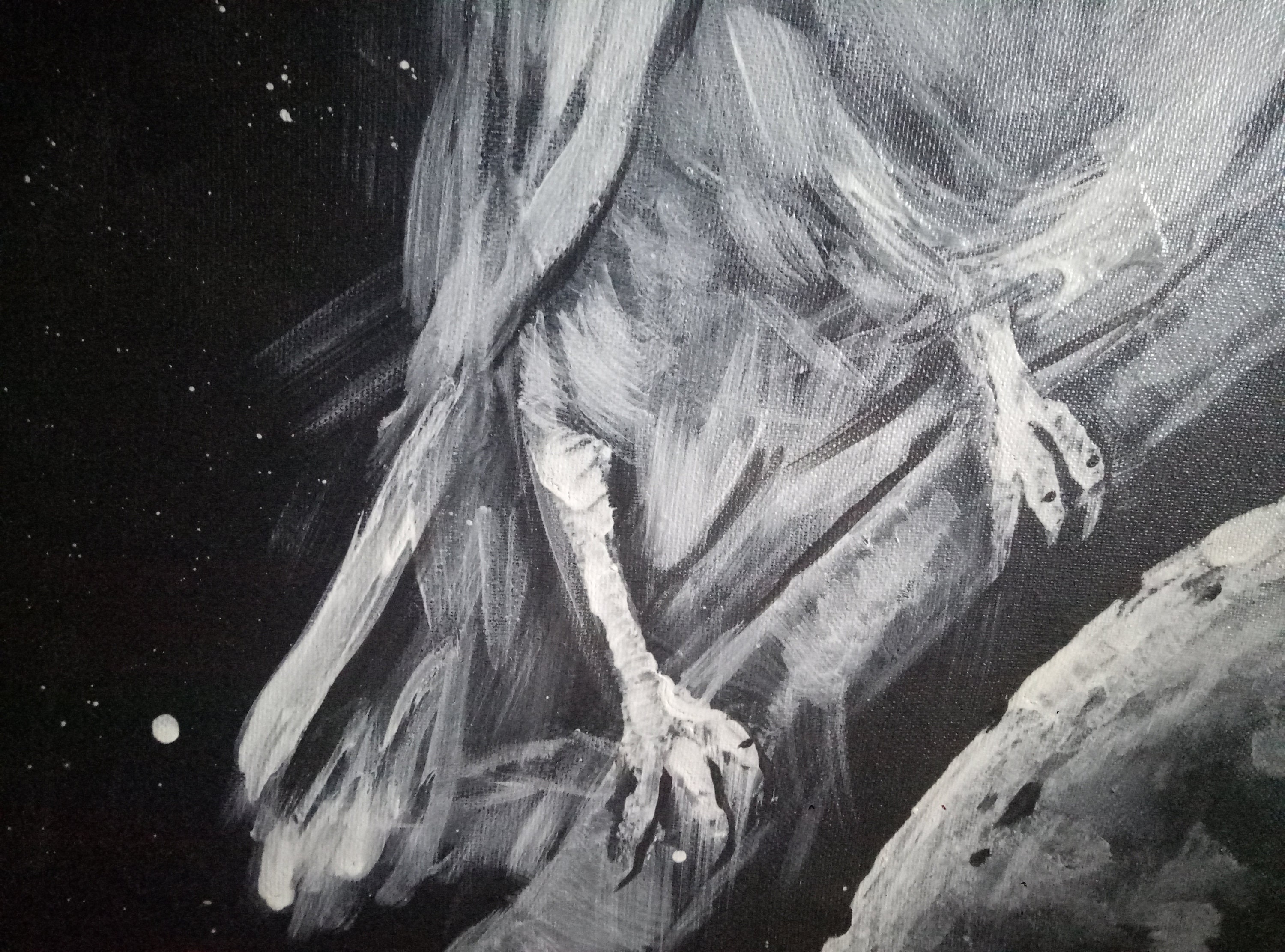 Raven Albino Painting Original Wall Art Abstract Raven Art | Etsy