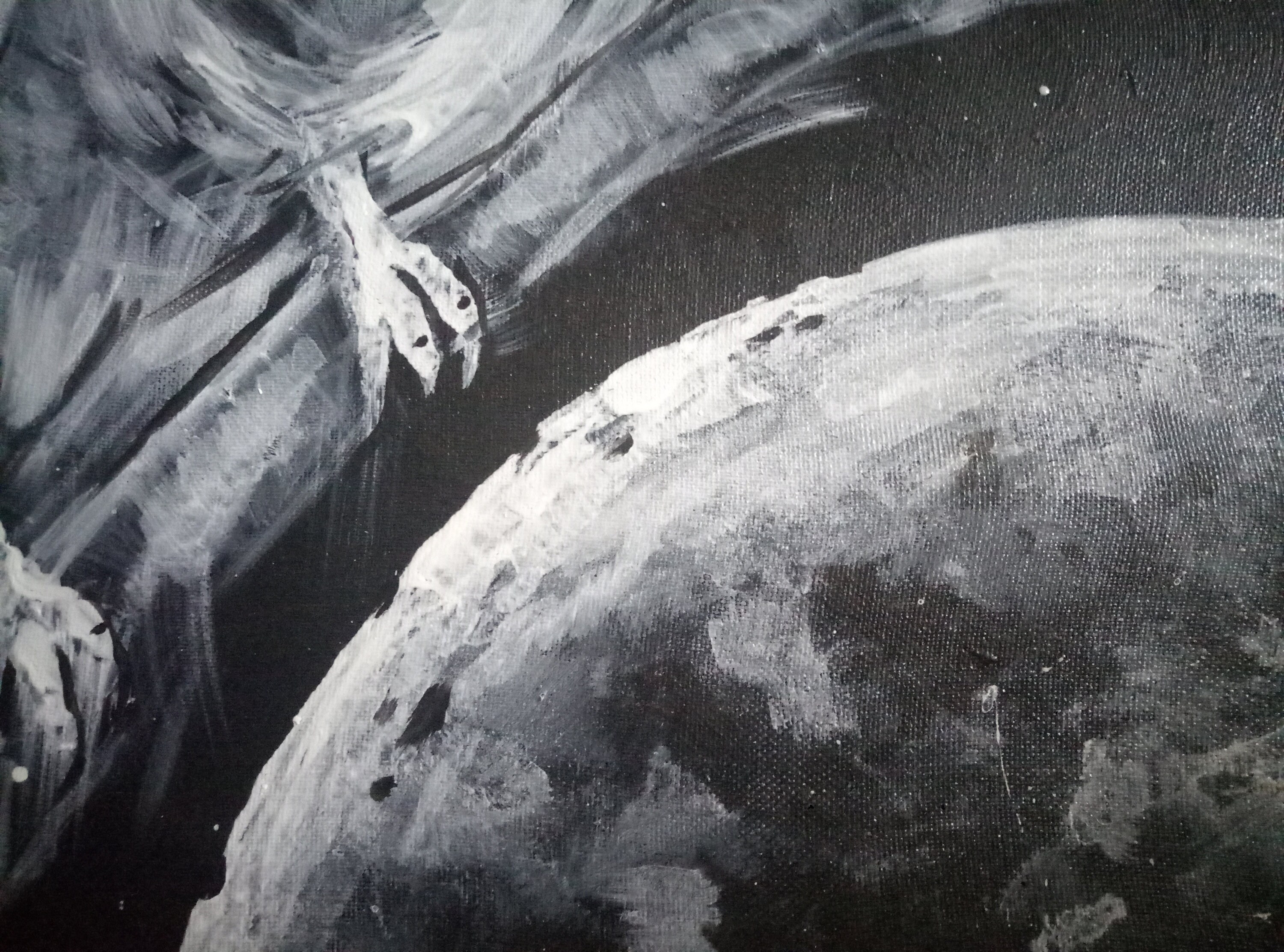 Raven Albino Painting Original Wall Art Abstract Raven Art | Etsy