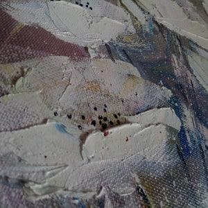 Oil Painting Original Abstract Oil Art Wall Art Flowers White | Etsy