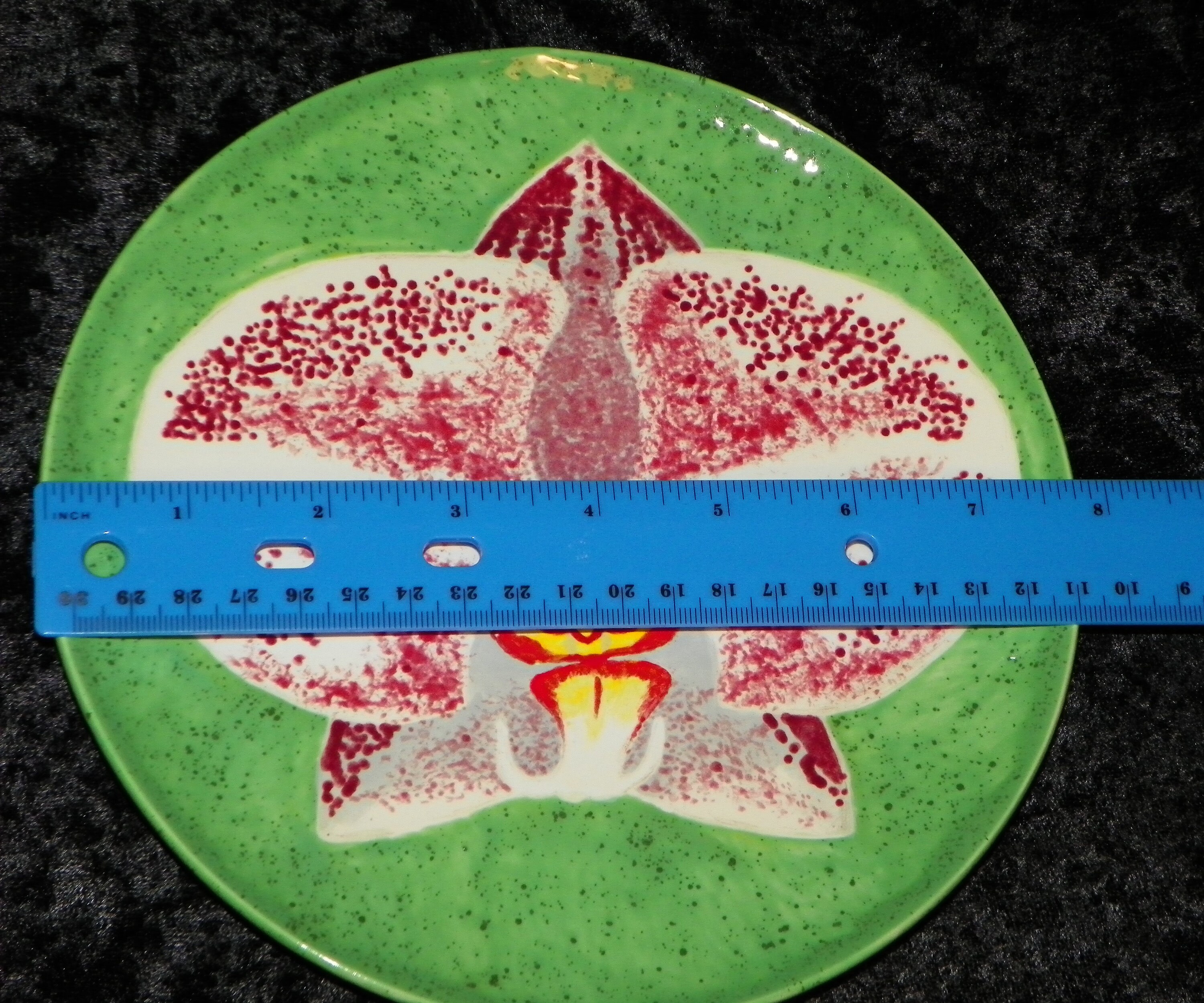 Hand Painted Ceramic Orchidware Small Plate - Phalenopsis Orchid on ...