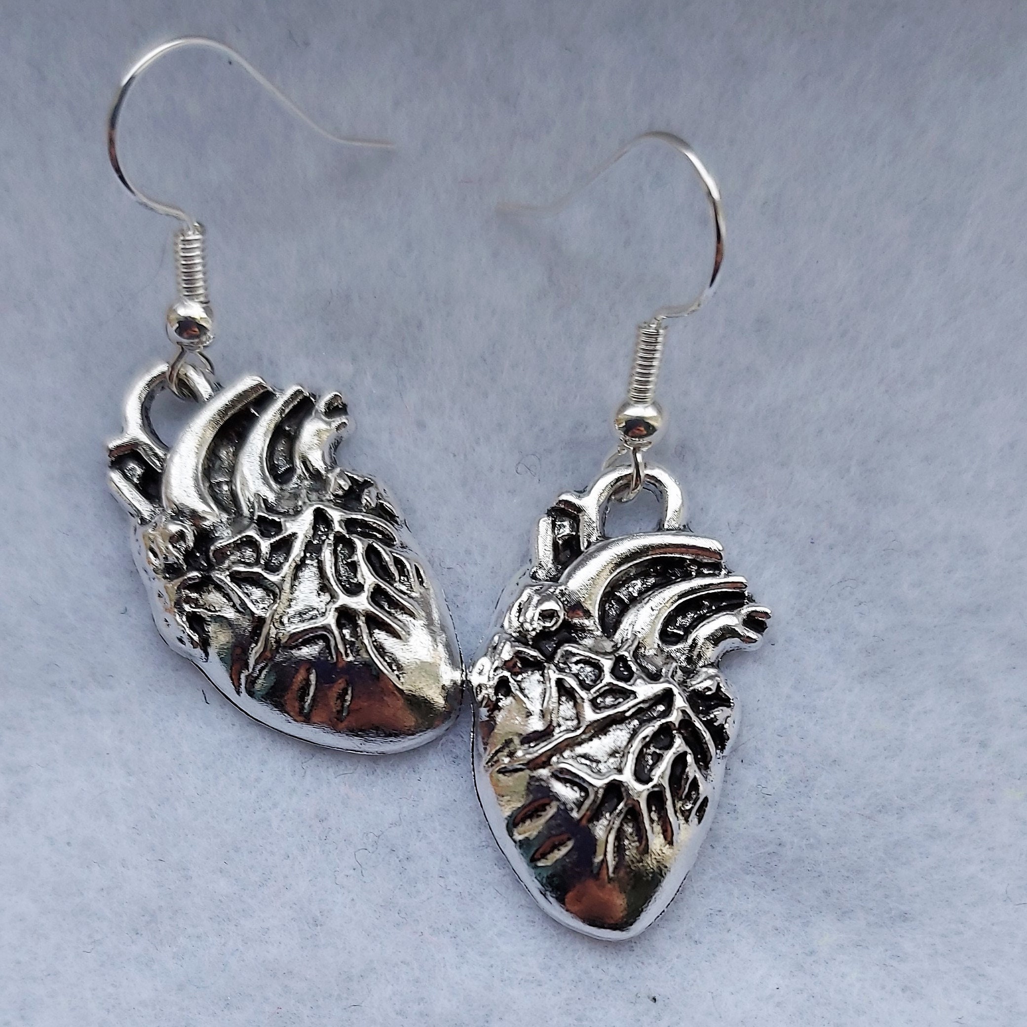 Anatomical Heart Earrings | Etsy