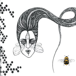 Goddess of the Bees Art Print, Pagan Decor, Pagan Gifts, Goddess Art ...