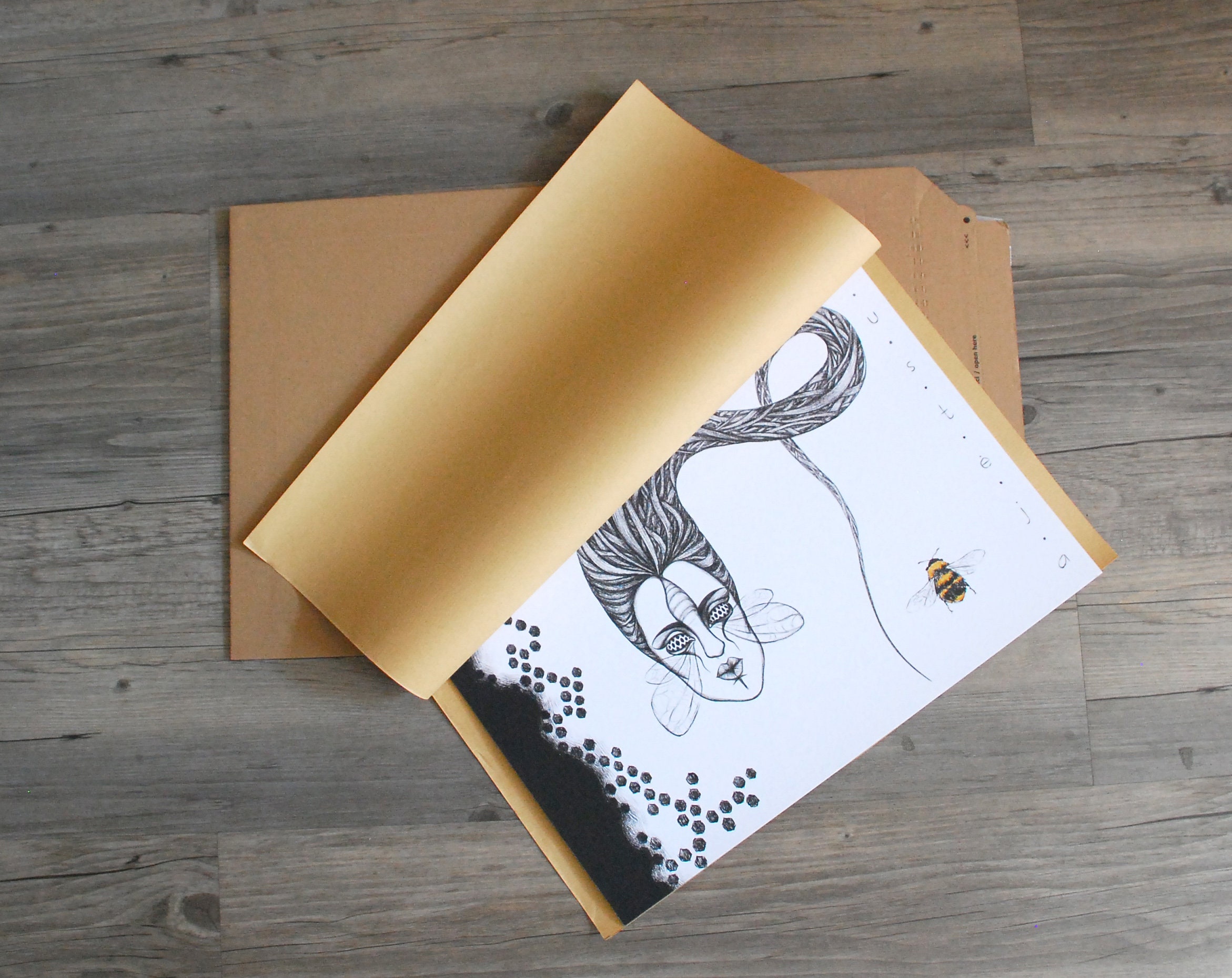 Goddess of the Bees Art Print, Pagan Decor, Pagan Gifts, Goddess Art ...