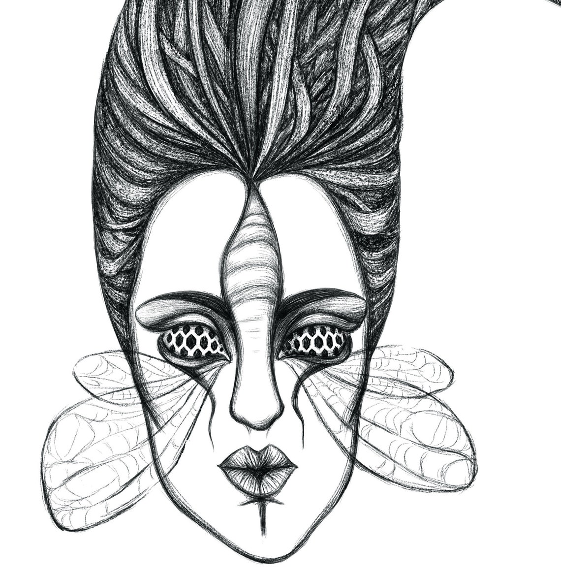 Goddess of the Bees Art Print, Pagan Decor, Pagan Gifts, Goddess Art ...