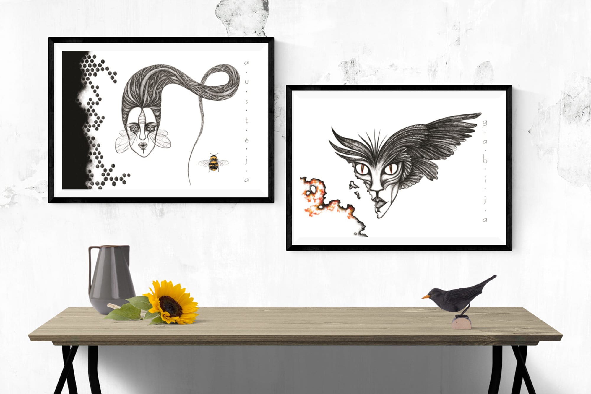Goddess of the Bees Art Print, Pagan Decor, Pagan Gifts, Goddess Art ...