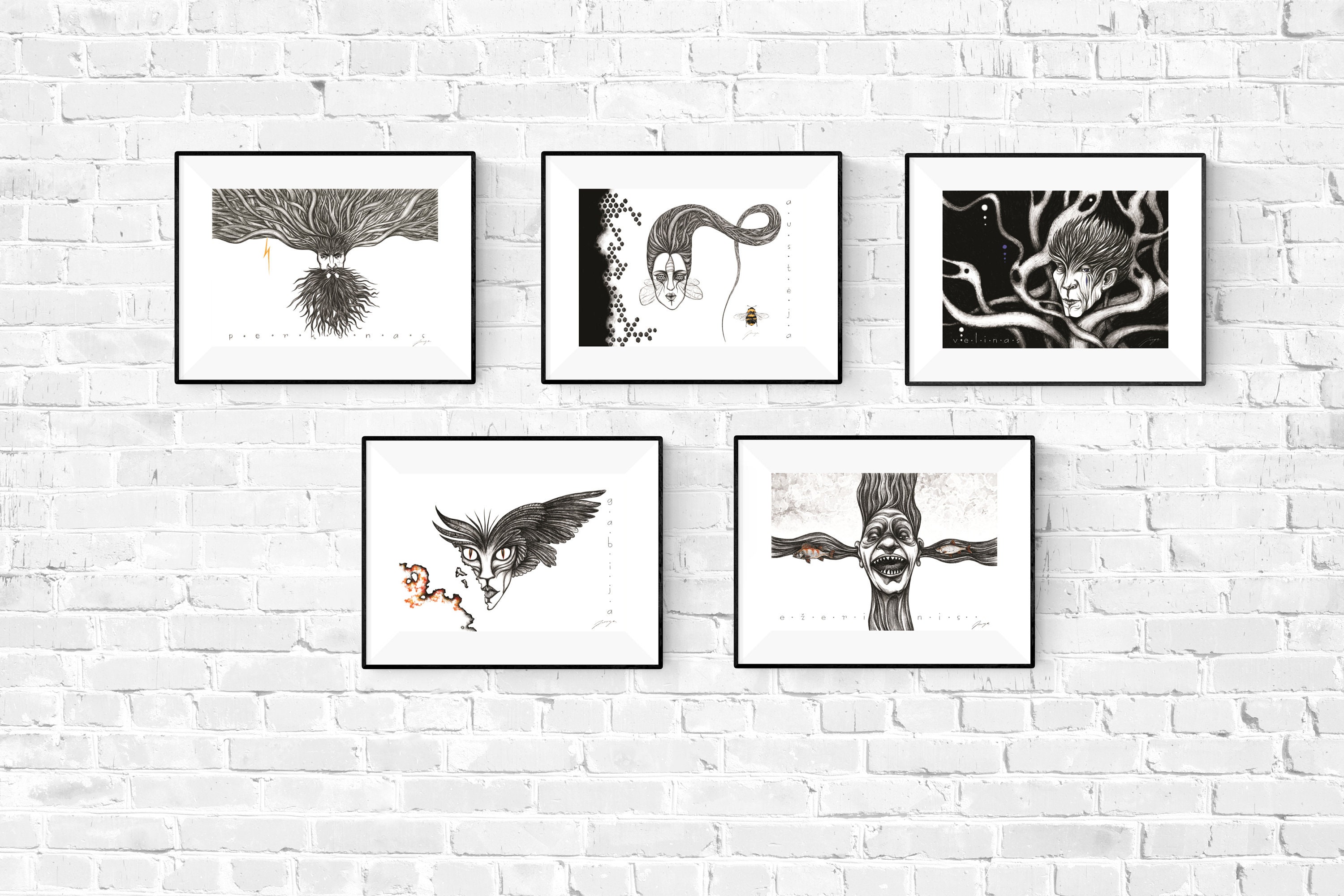 Lake Creature Art Print Digital Download Printable Wall Art - Etsy