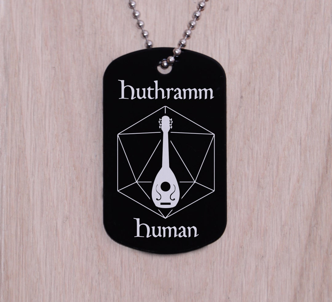 Personalized Bard ID Tag, Dungeond and Dragons Character Pendant ...