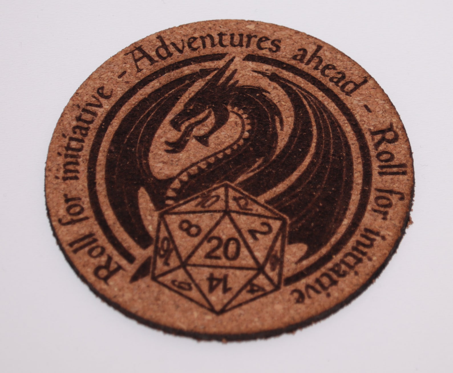 Dungeons and Dragons Coasters, Pack of Six Laser Cut Cork Coasters With ...