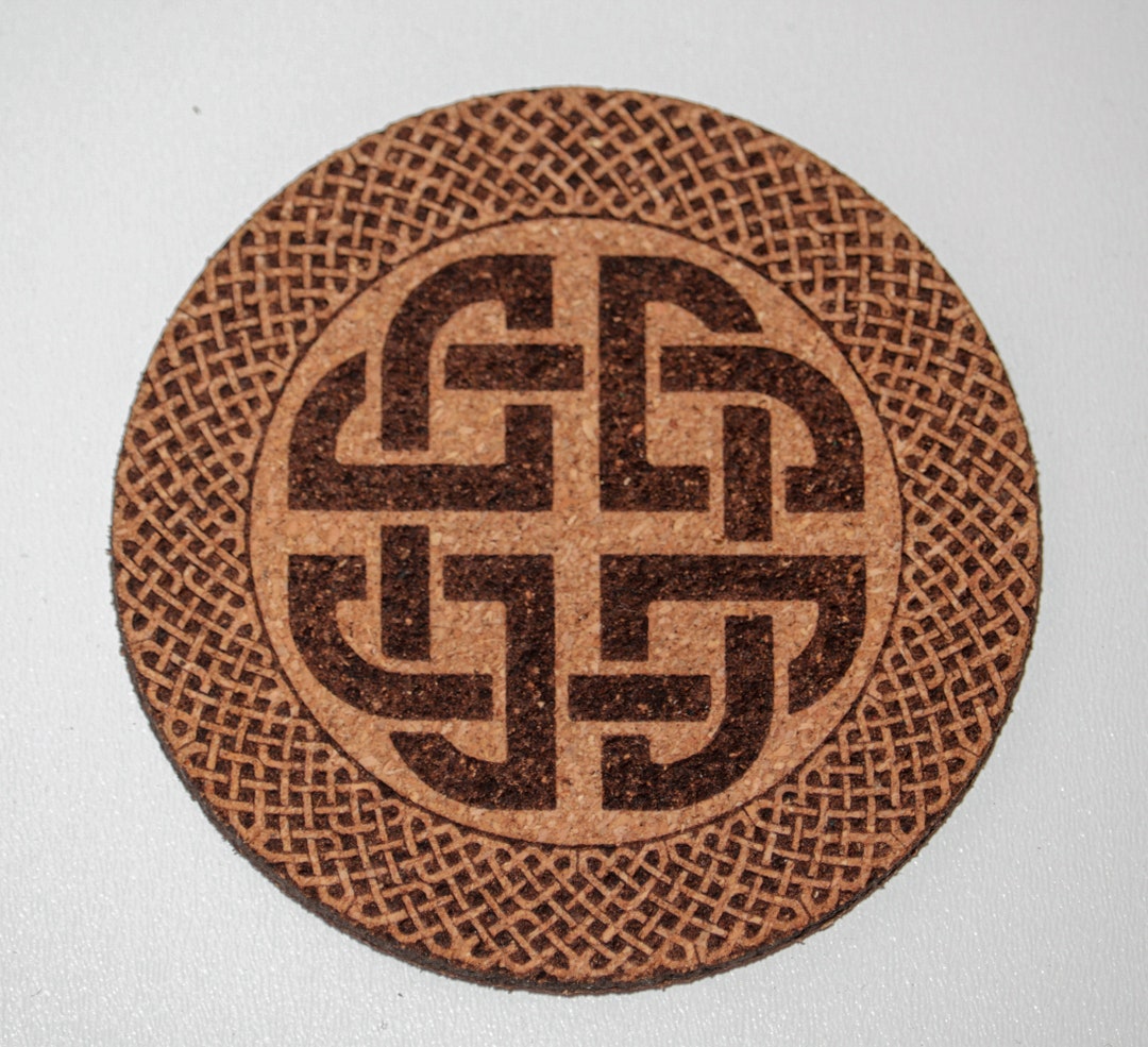 Celtic Shield Knot Cork Coasters Pack of 6 - Etsy