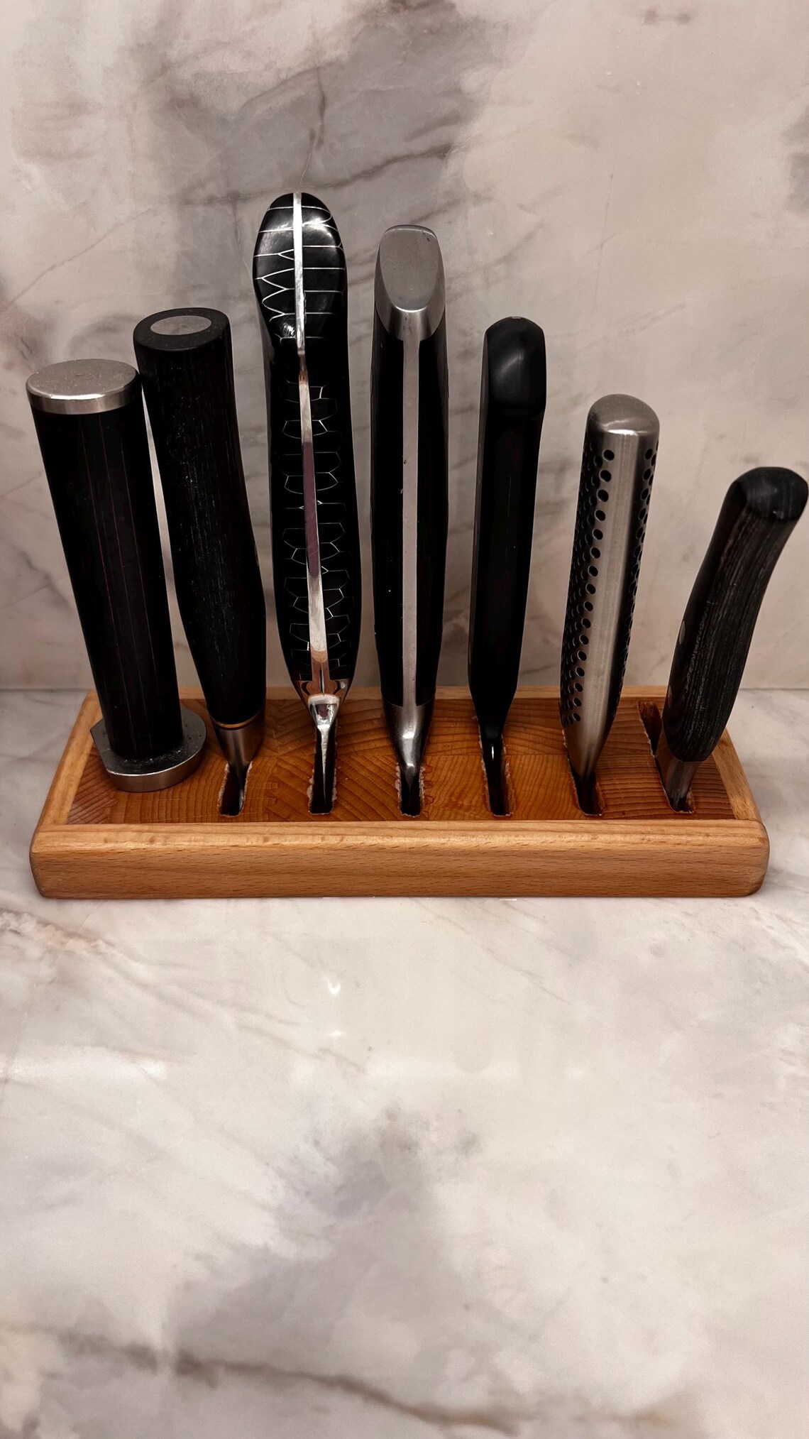 Butcher Block Knife Holder - Etsy