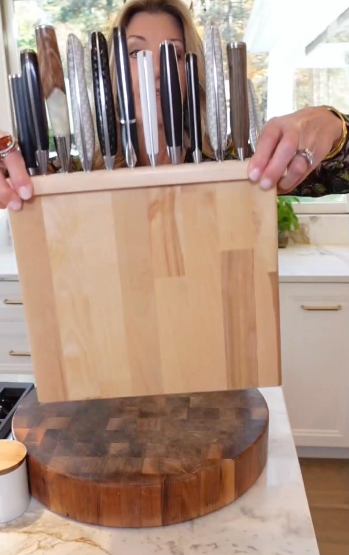 Butcher Block Knife Holder - Etsy