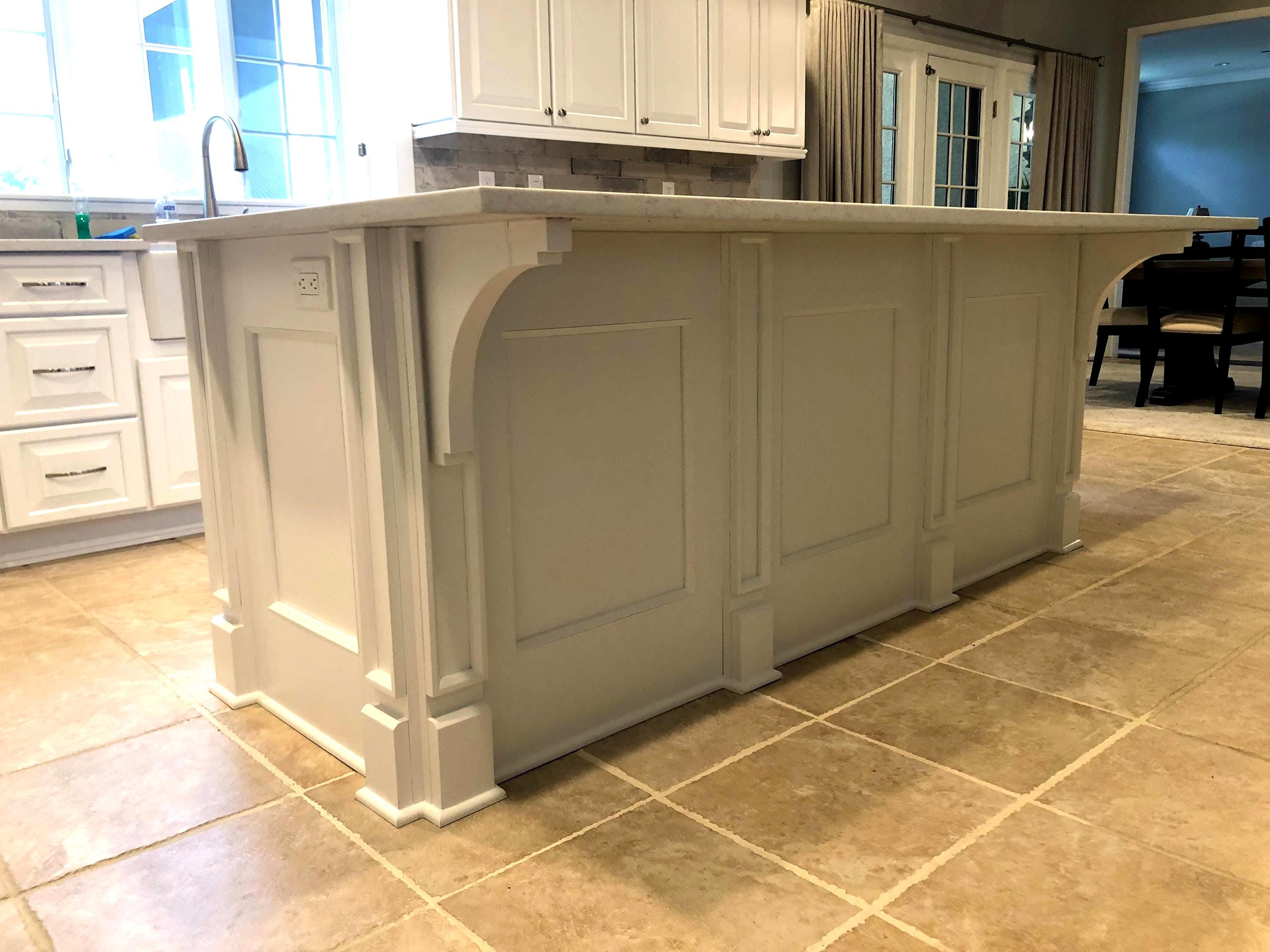 Custom White Kitchen Island - Etsy