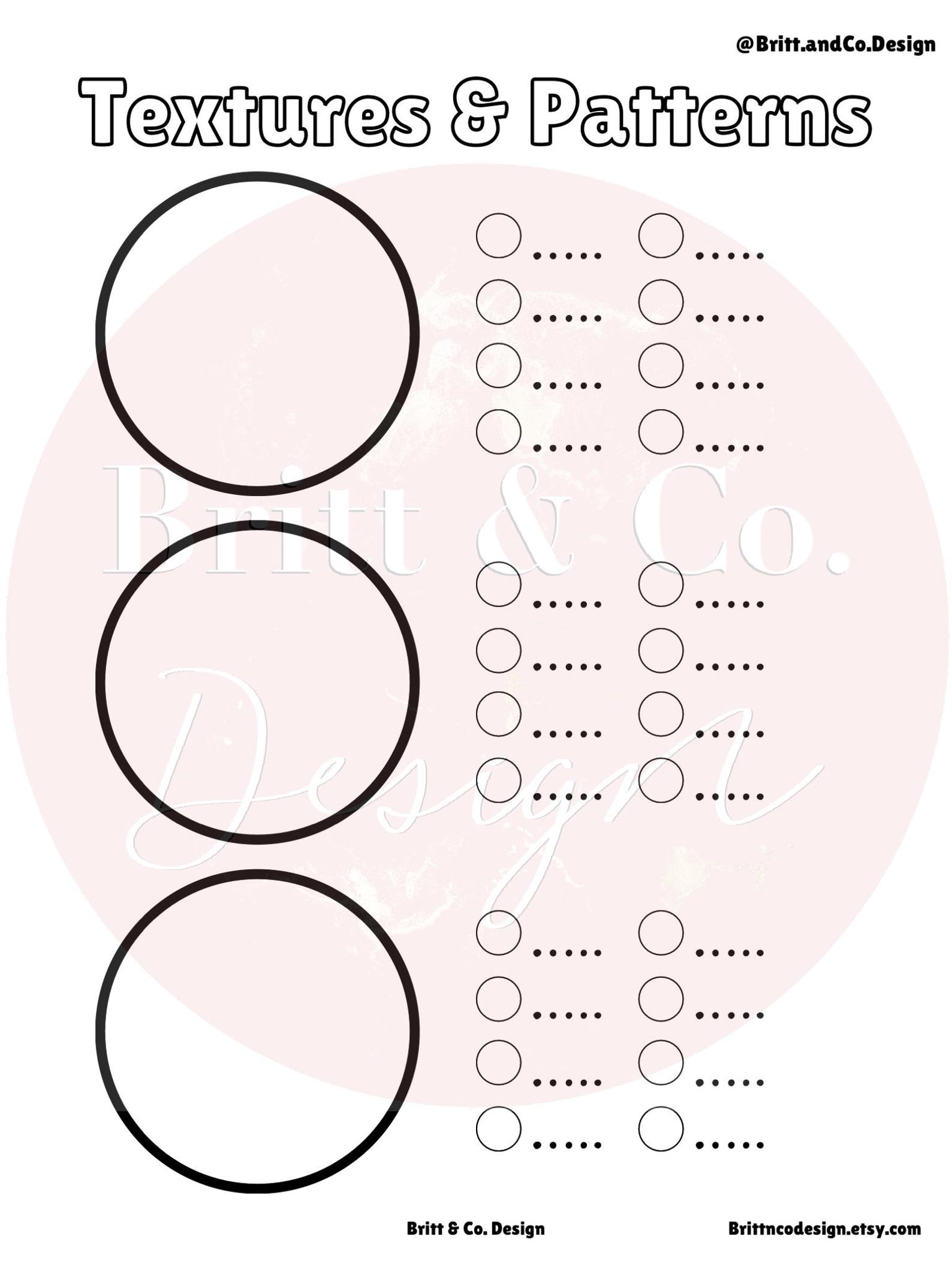 Alcohol Marker Texture Practice Sheets: Blending, Patterns (PDF ...