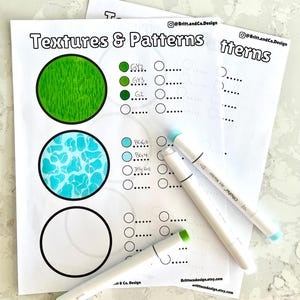 Alcohol Marker Texture Practice Sheets: Blending, Patterns (PDF ...