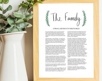 Family Proclamation Wall Art | Etsy