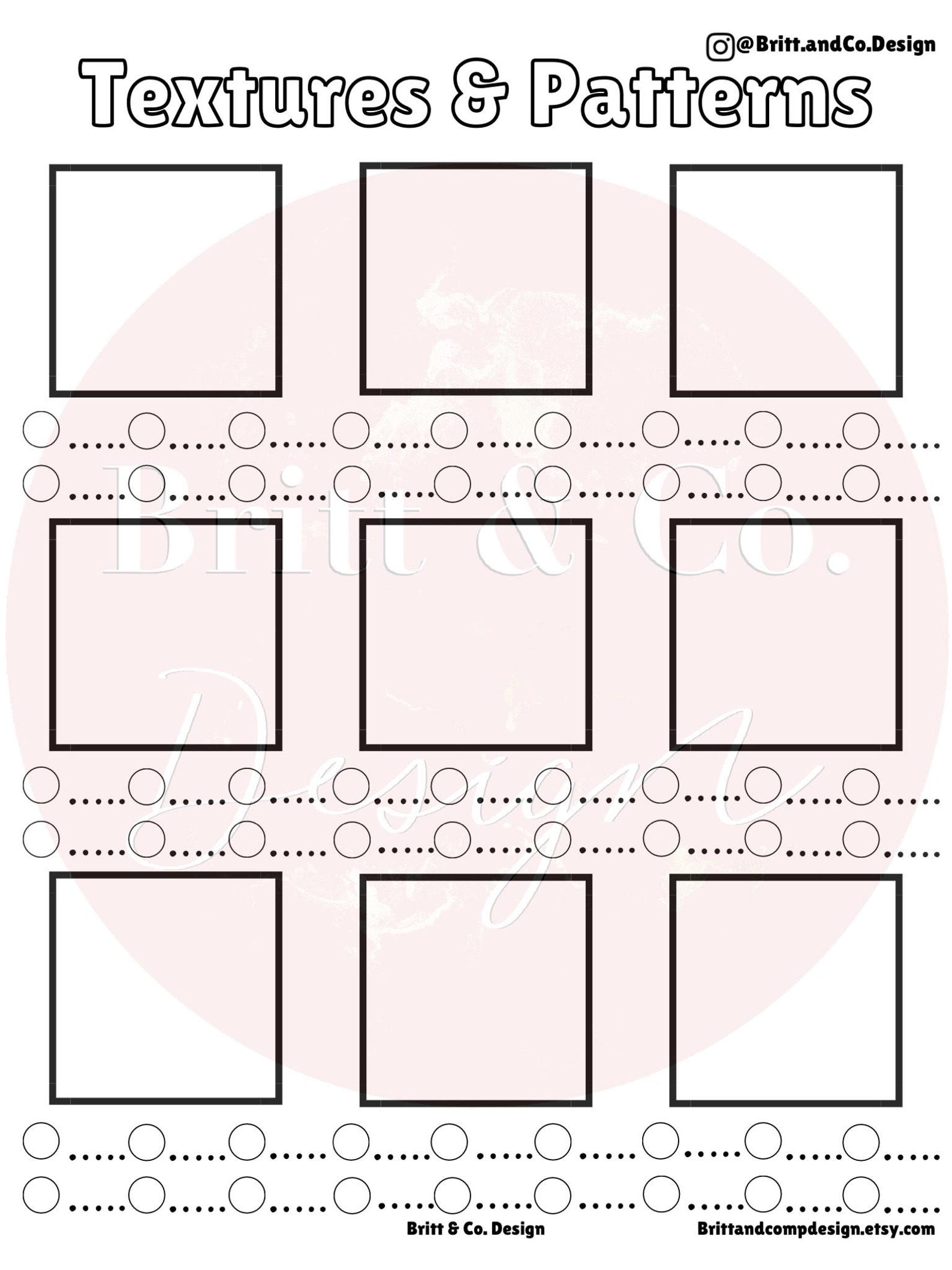 Alcohol Markers Practice Page Printable Coloring Practice Instant ...